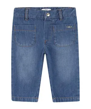 Chloé Logo Appliqu Jeans - Blue