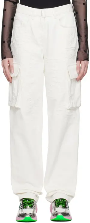 Givenchy Cargo Straight-leg Trousers - White