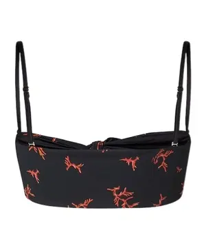 Fendi Coral Printed Bandeau Bikini Top