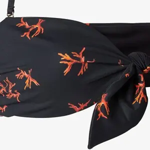Fendi Coral Printed Bandeau Bikini Top