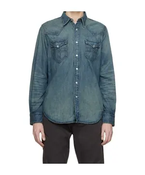 Ralph Lauren Dark-washed Western Denim Shirt