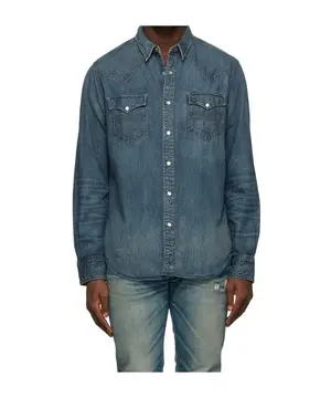 Ralph Lauren Dark-washed Western Denim Shirt