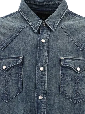 Ralph Lauren Dark-washed Western Denim Shirt
