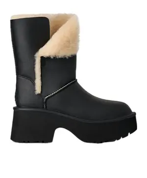UGG Esmee Boots With Block Heel And Foldable Shaft - Black