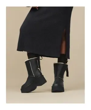 UGG Esmee Boots With Block Heel And Foldable Shaft - Black