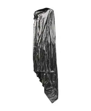 Balenciaga Metallic-effect Asymmetric Gown - Black