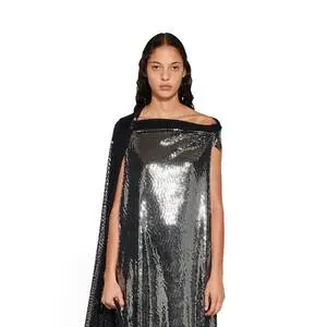 Balenciaga Metallic Asymmetric Gown