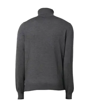 FAY Turtleneck Sweater With Ribbed Trim - Grey