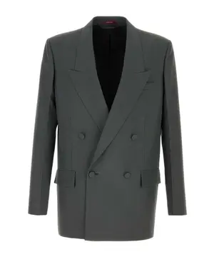 Gucci Double-breasted Tailored Jacket - Grey