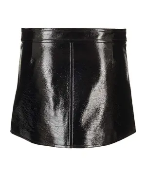 COURREGES Buckled Vinyl Mini Skirt