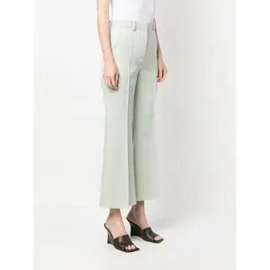 LANVIN High Waisted Flared Trousers - White