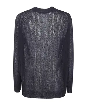 ANN DEMEULEMEESTER Ribbed Hem V-neck Sweater