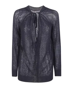 ANN DEMEULEMEESTER Ribbed Hem V-neck Sweater