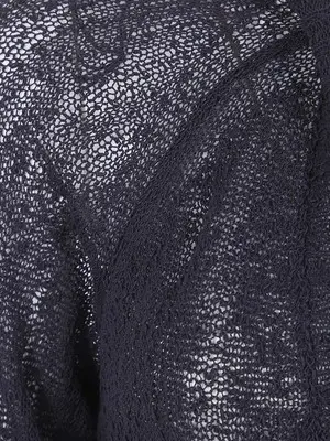 ANN DEMEULEMEESTER Ribbed Hem V-neck Sweater