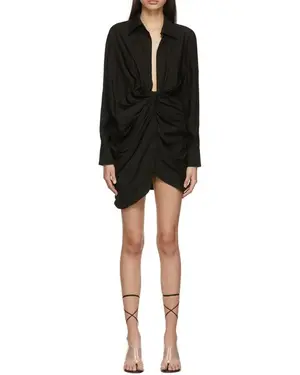 Jacquemus La Robe Bahia V-neck Shirt Dress