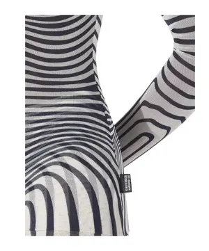 JEAN PAUL GAULTIER Long Sleeve Striped Top - White