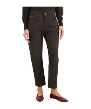 Citizens Of Humanity Suede Straight-leg Trousers