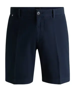Hugo Boss Logo-patch Bermuda Shorts - Dark Blue