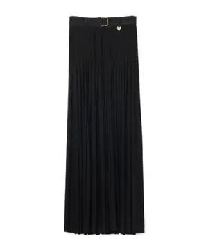 Burberry Pleated Belted Maxi Skirt