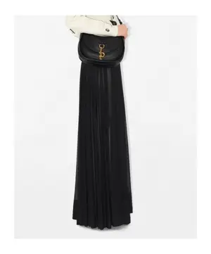 Burberry Pleated Belted Maxi Skirt
