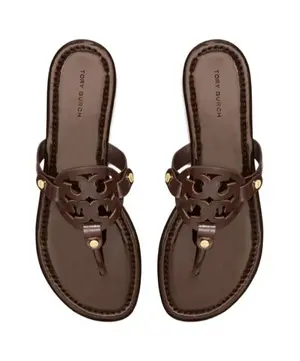 Tory Burch Miller Leather Sandals - Coconut