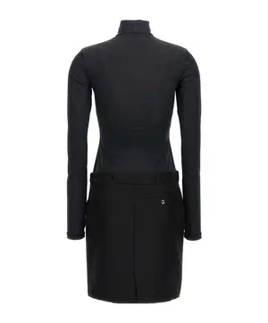 Coperni Hybrid Tailored Dress With High Collar
