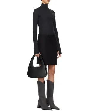 Coperni Hybrid Tailored Dress With High Collar