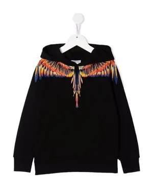 MARCELO BURLON COUNTY OF MILAN Wings Print Hoodie - Black