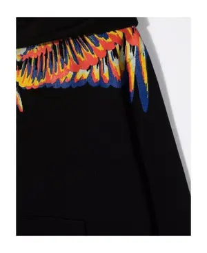 MARCELO BURLON COUNTY OF MILAN Wings Print Hoodie - Black