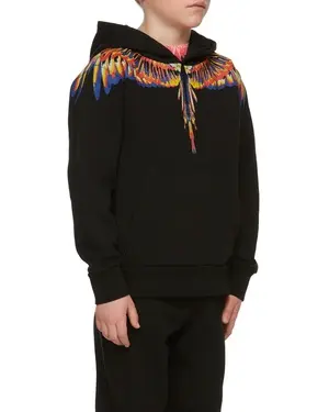 MARCELO BURLON COUNTY OF MILAN Wings Print Hoodie - Black