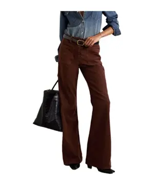 NILI LOTAN Florence Flared Pants - Brown
