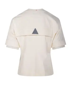 Moncler Logo Patch Crewneck T-shirt - White/ivory