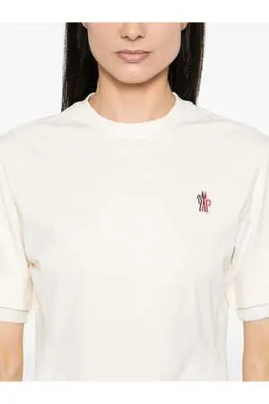 Moncler Logo Patch Crewneck T-shirt - White/ivory