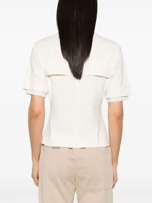 Moncler Logo Patch Crewneck T-shirt - White/ivory