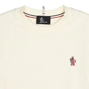Moncler Logo Patch Crewneck T-shirt - White/ivory