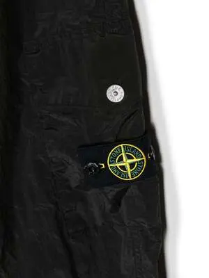 Stone Island Cargo Trousers With Detachable Compass Badge