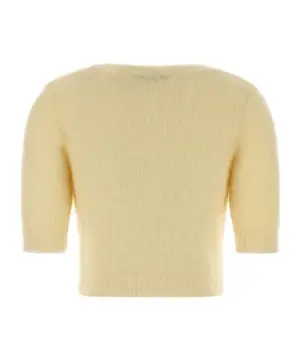 Alessandra Rich Embroidered Cropped Jumper - No