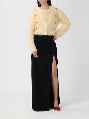 Alessandra Rich Embroidered Cropped Jumper - No