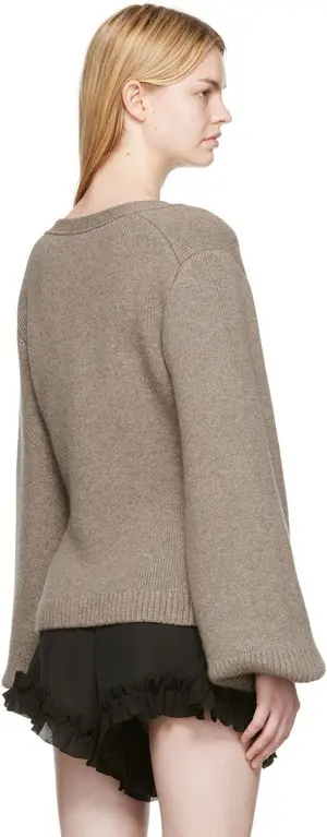 Khaite Scarlet V-neck Cardigan - Gray