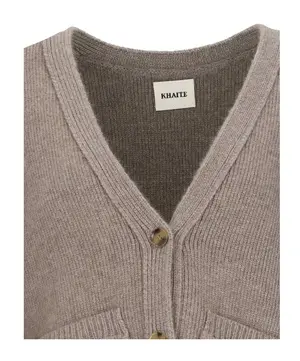 Khaite Scarlet V-neck Cardigan - Gray