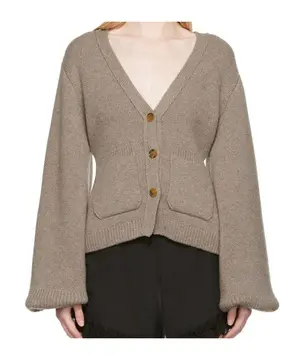 Khaite Scarlet V-neck Cardigan - Gray