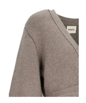 Khaite Scarlet V-neck Cardigan - Gray