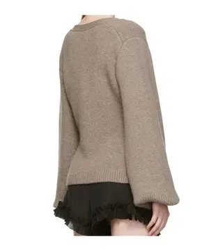 Khaite Scarlet V-neck Cardigan - Gray