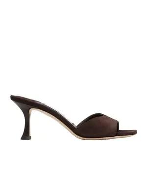 JIMMY CHOO Skye 70 Suede High-heeled Sandals - Chocolate-colored