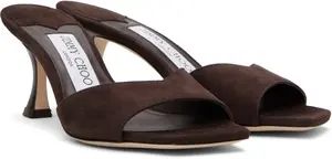 JIMMY CHOO Skye 70 Suede High-heeled Sandals - Chocolate-colored