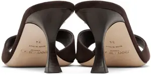 JIMMY CHOO Skye 70 Suede High-heeled Sandals - Chocolate-colored