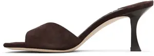 JIMMY CHOO Skye 70 Suede High-heeled Sandals - Chocolate