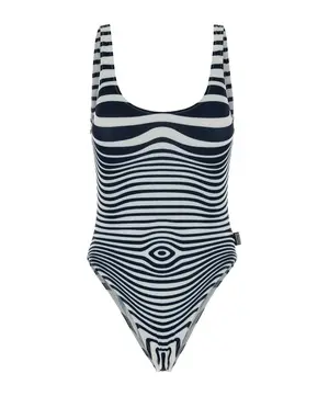 JEAN PAUL GAULTIER Marinière Morphing One-piece Swimsuit - Black