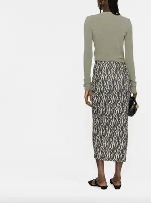 Nanushka Printed Twisted Sarong Skirt