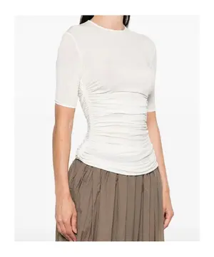 Alaïa Gathered Detail Jersey T-shirt